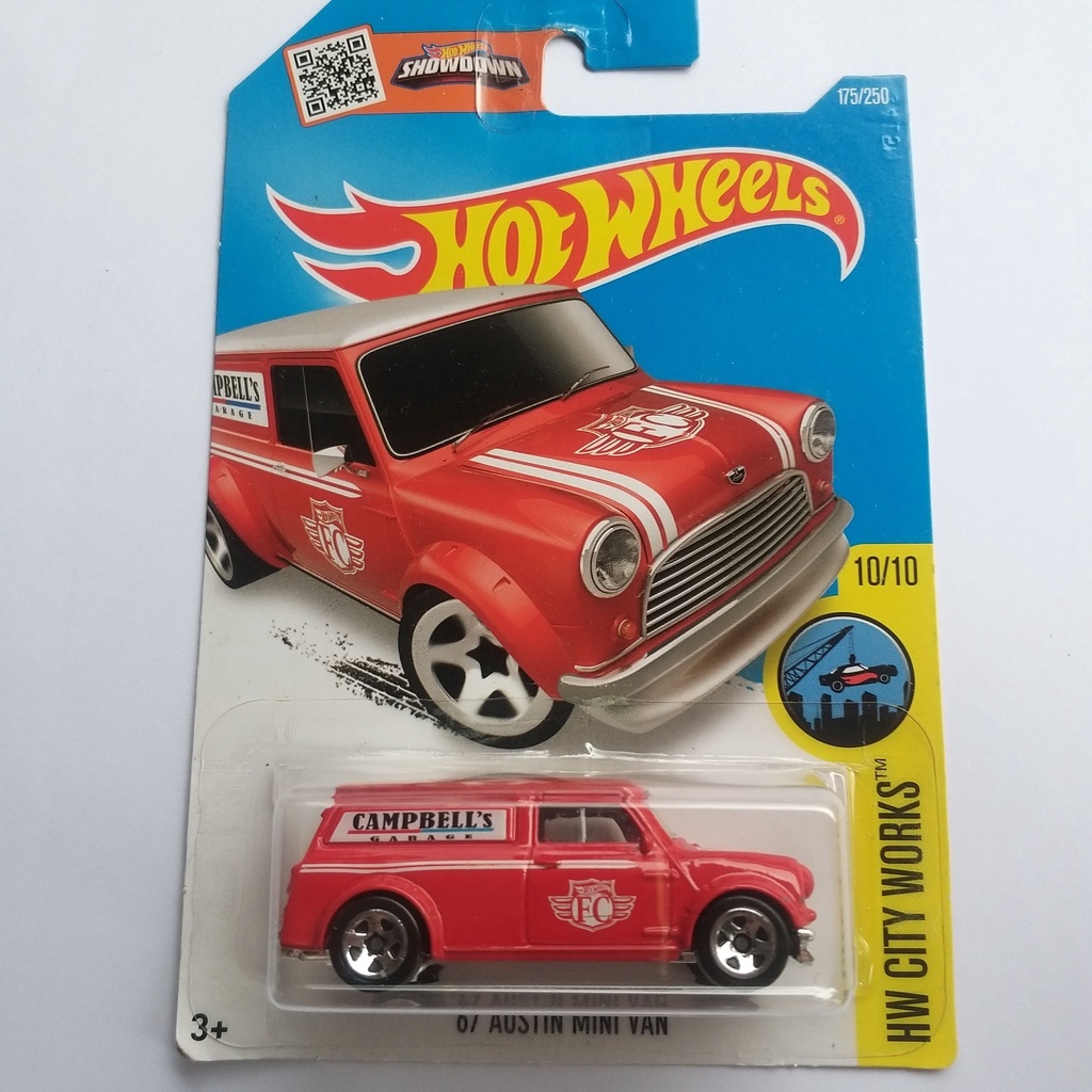 Hot Wheels 67 Austin Mini Van | HW CITY WORKS | Red | 1:64 Scale | Mini ...