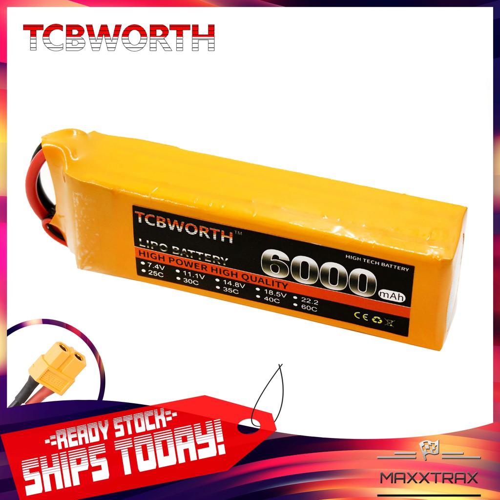 [Official TCB 30 Days Warranty] TCB 2S-6S 1500-6000mah RC Lipo Battery ...