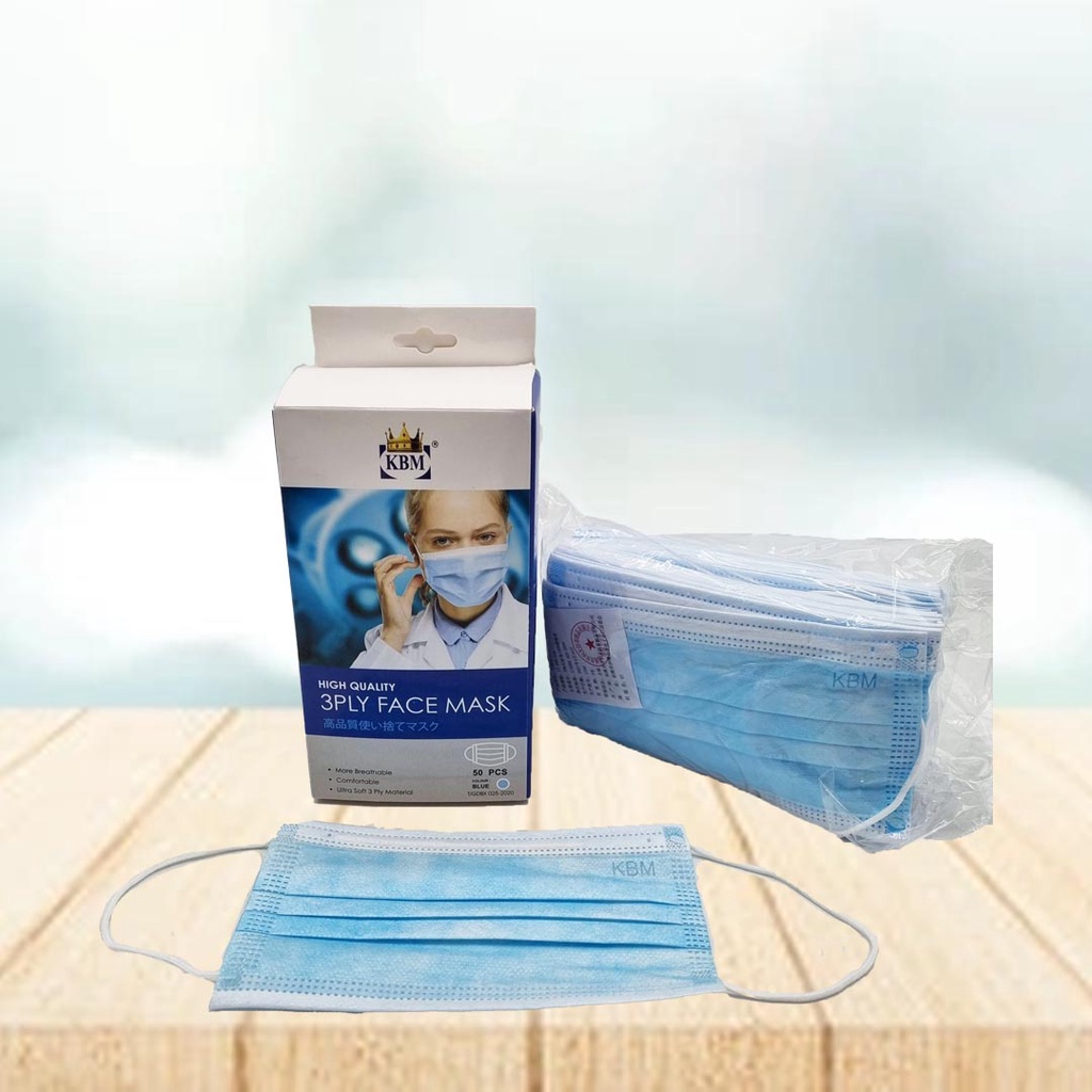 SIRIM Certified - KBM 50pcs 3ply Face Mask (Blue / Black / Pink ...