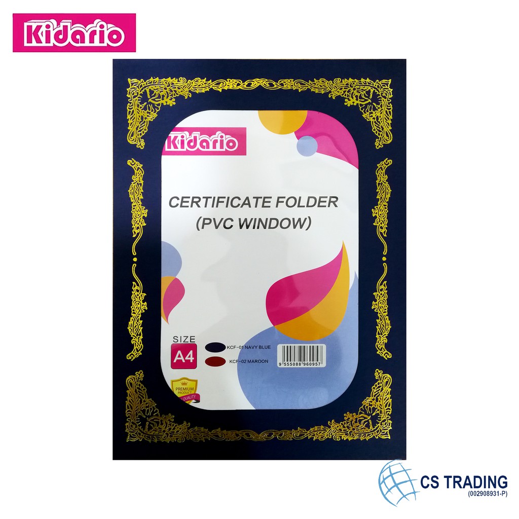 Kidario A4 Certificate Folder Holder with PVC Window | Shopee Malaysia