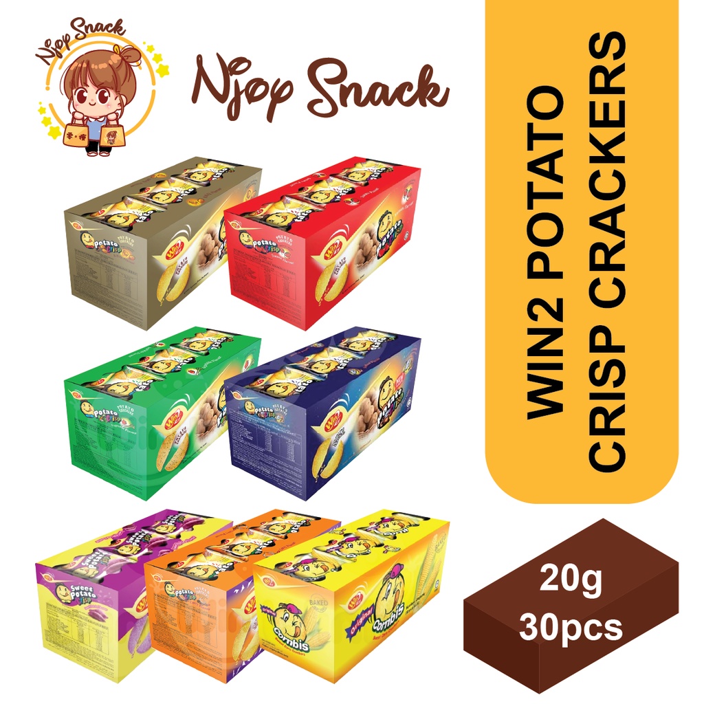 20g x 30's WIN2 POTATO CRISP CRACKERS (BBQ / TOMATO / VEGETABLE / SWEET ...