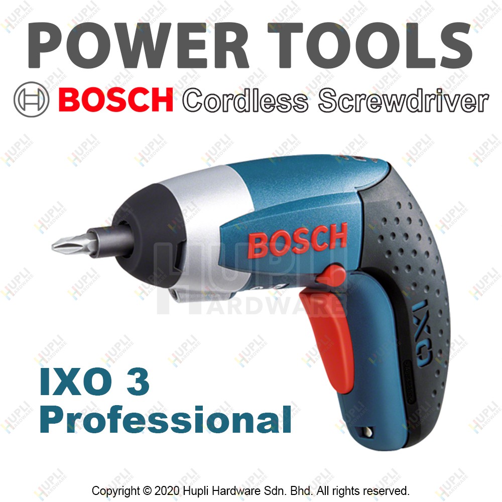 BOSCH IXO 3 Professional Cordless Screwdriver 3.6V Lithium-ion Battery ...