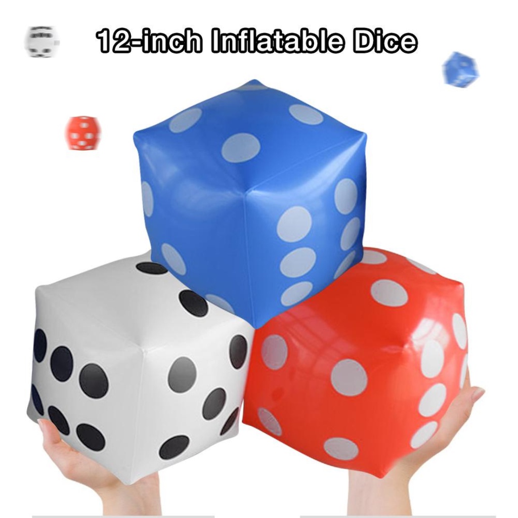 Inflatable 30X30cm Giant PVC Air Cube Number Dice For Toy Party Games ...