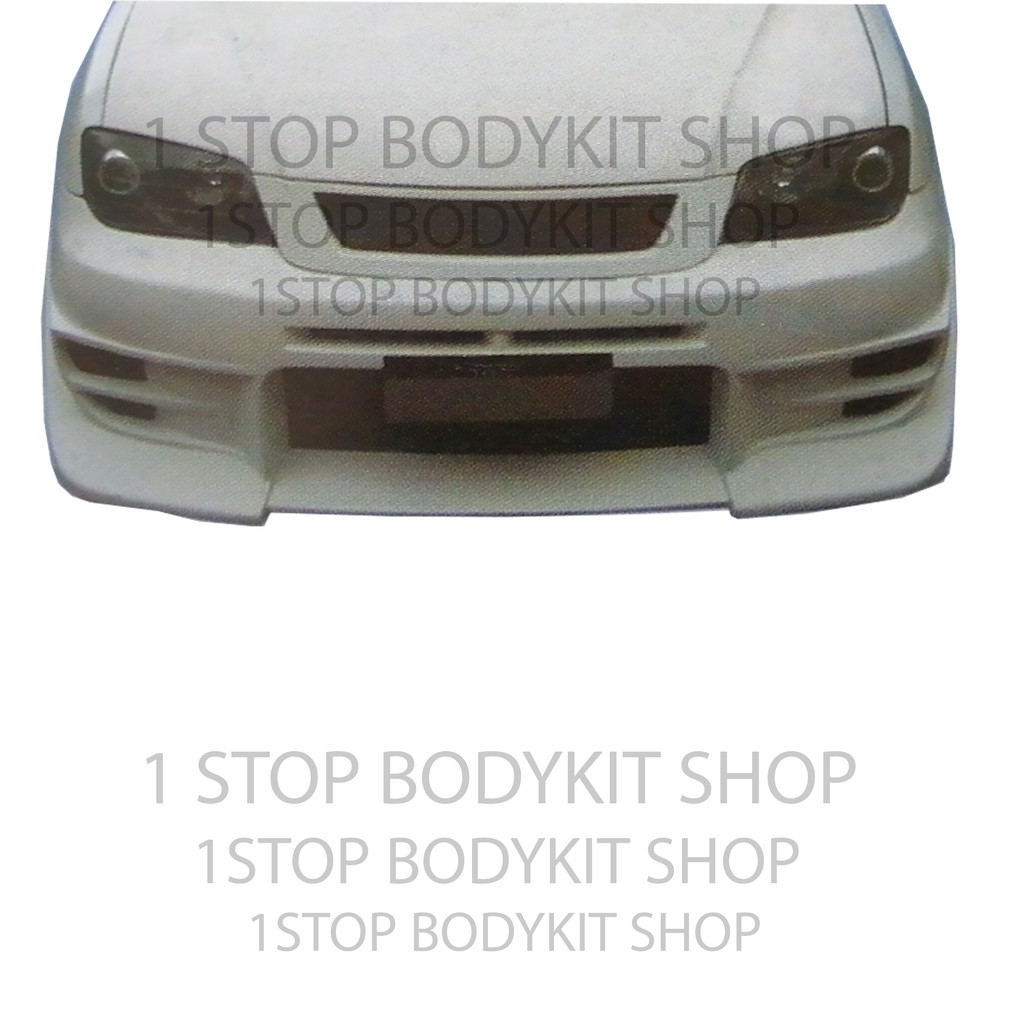 PROTON WAJA FRONT BUMPER WITH LAMP (SKYLINE) FIBER(FIBERGLASS)SKIRT LIP ...