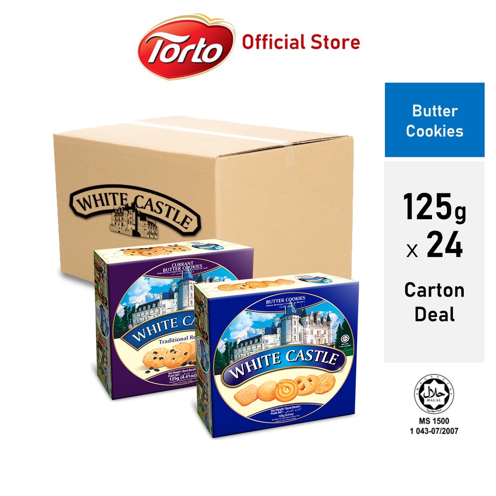 125g White Castle Butter Cookies Carton Deal (x 24 boxes) - Perfect for ...