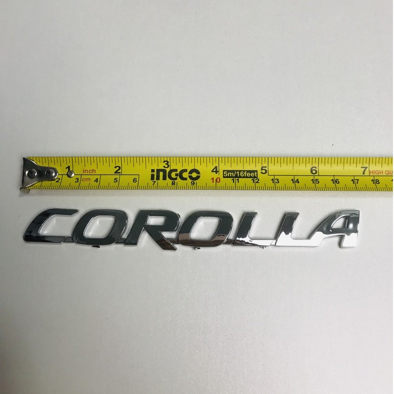 Toyota Corolla Chrome Badges - Trunk Emblem Badge Chrome Car Art ...