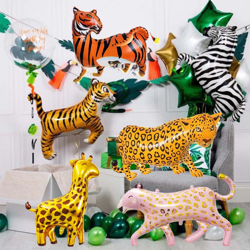 Jungle Safari Birthday Party Decorations Balloons Animal Lion Tiger ...