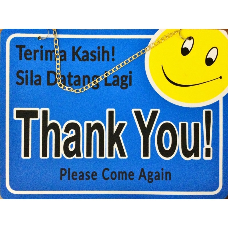 Welcome & Thank You 2 in 1 Business Signboard (21x28cm) | Shopee Malaysia