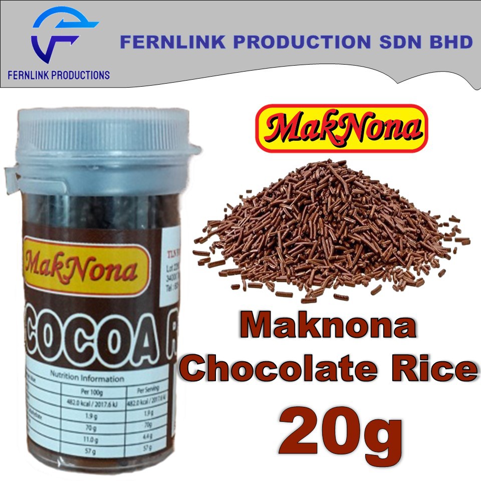 Maknona Chocolate Sprinkles Cocoa Rice 20g Pure Chocolate Rice ...