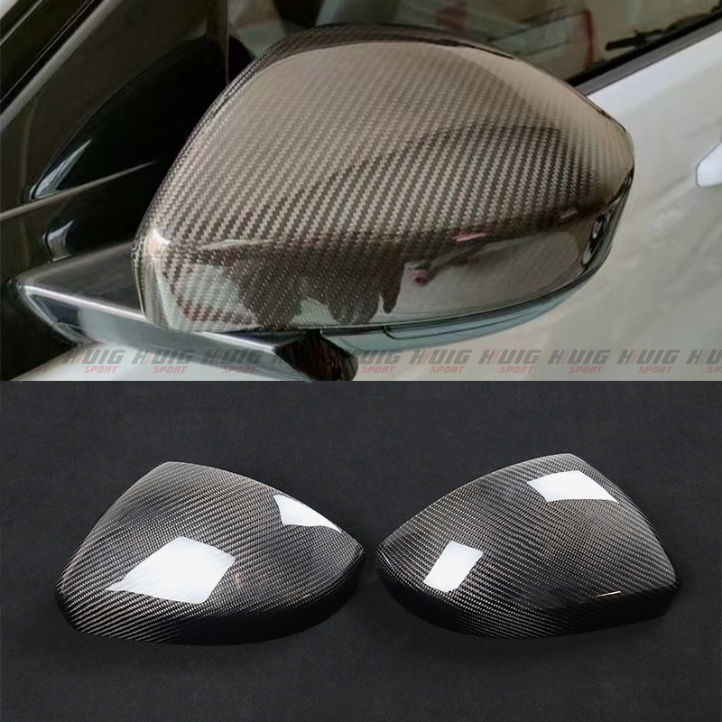 Car Real Carbon Fiber Rear View Mirror Cover For Land Rover Evoque ...