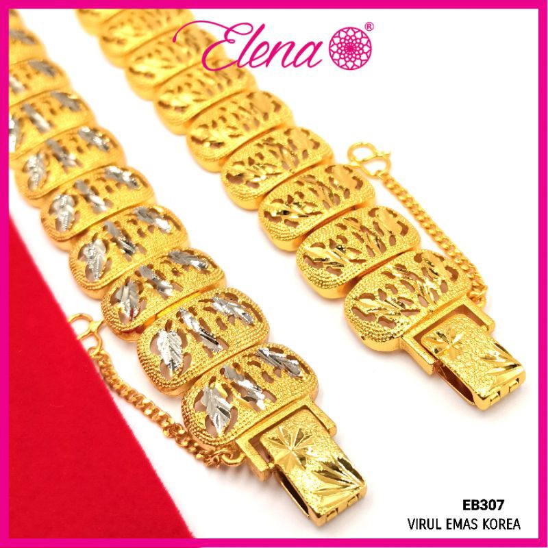Elena Emas Korea Bracelet - Gelang Tangan Dewasa ( EB307 ) | Shopee Malaysia