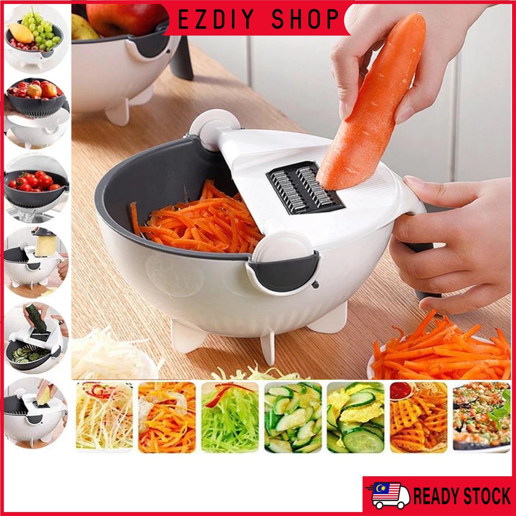 9 In 1 Multifunction Kitchen Food Vegetable Mandoline Chopper Cutter ...