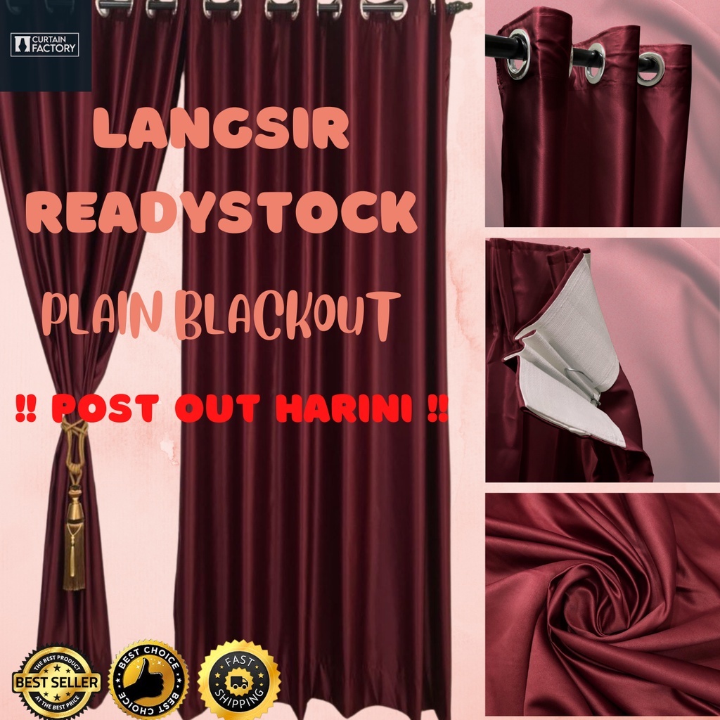 Maroon - RIYANA LANGSIR READYMADE UNTUK TINGKAP, PINTU BILIK DAN ...