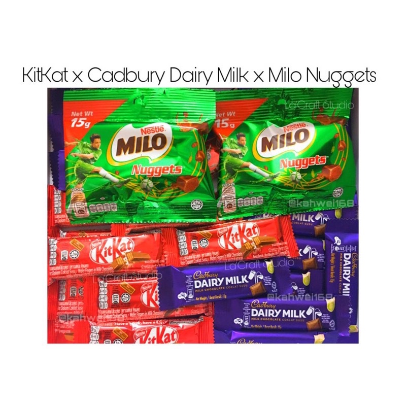 Nestle KitKat Chocolate 2F 17g / Cadbury Dairy Milk Chocolate Bar 15g ...