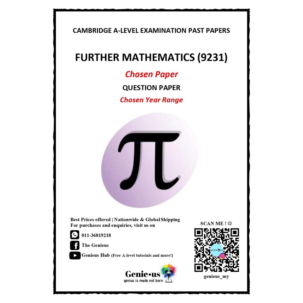 [Yearly - Further Mathematics] CAIE A-Level Further Mathematics Past ...