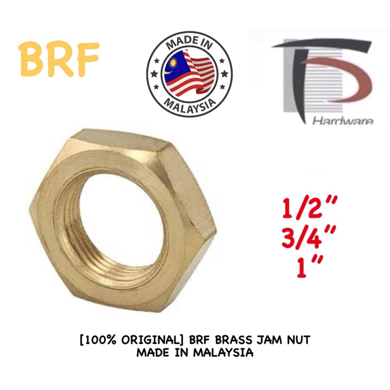 [100% ORIGINAL] BRF BRASS JAM NUT MADE IN MALAYSIA | Shopee Malaysia