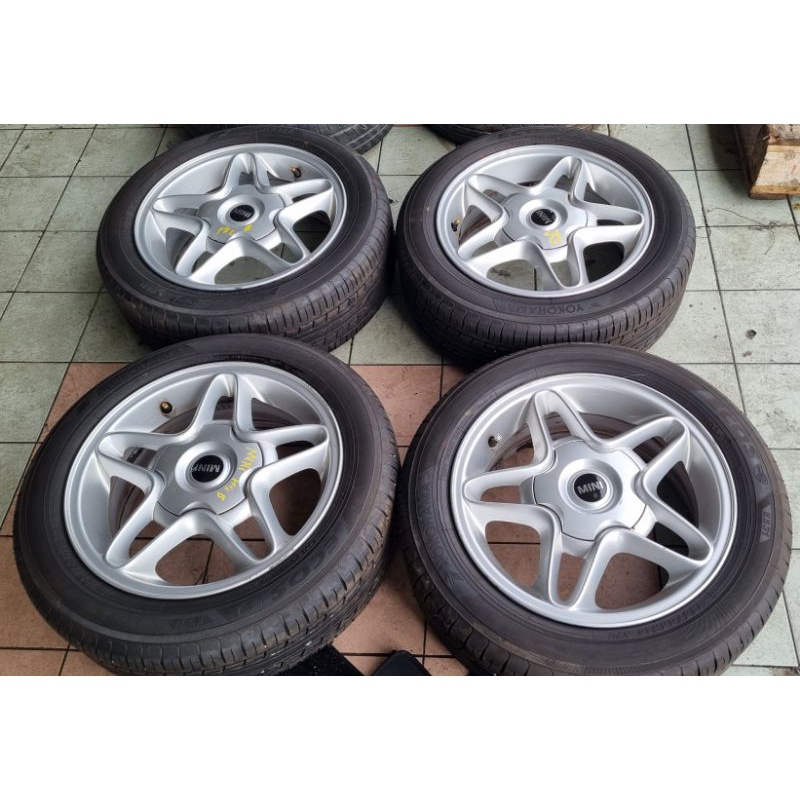 mini cooper s r56 16inch sport rim wheel pcd 100 myvi alza | Shopee ...