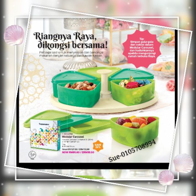 Tupperware kuih Raya Modular Carousel | Shopee Malaysia