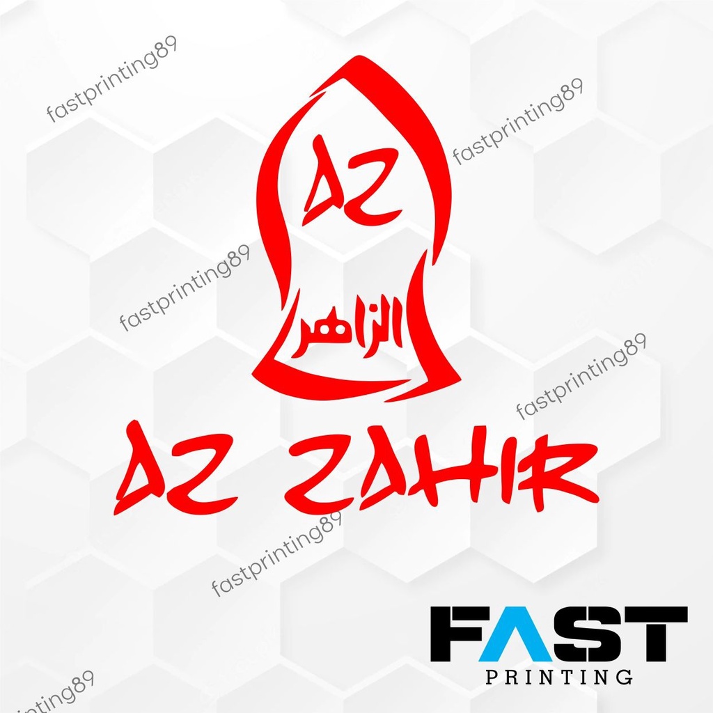 Cutting AZZAHIR LOGO STICKER l MOTORCYCLE CAR LAPTOP STICKER | Shopee ...