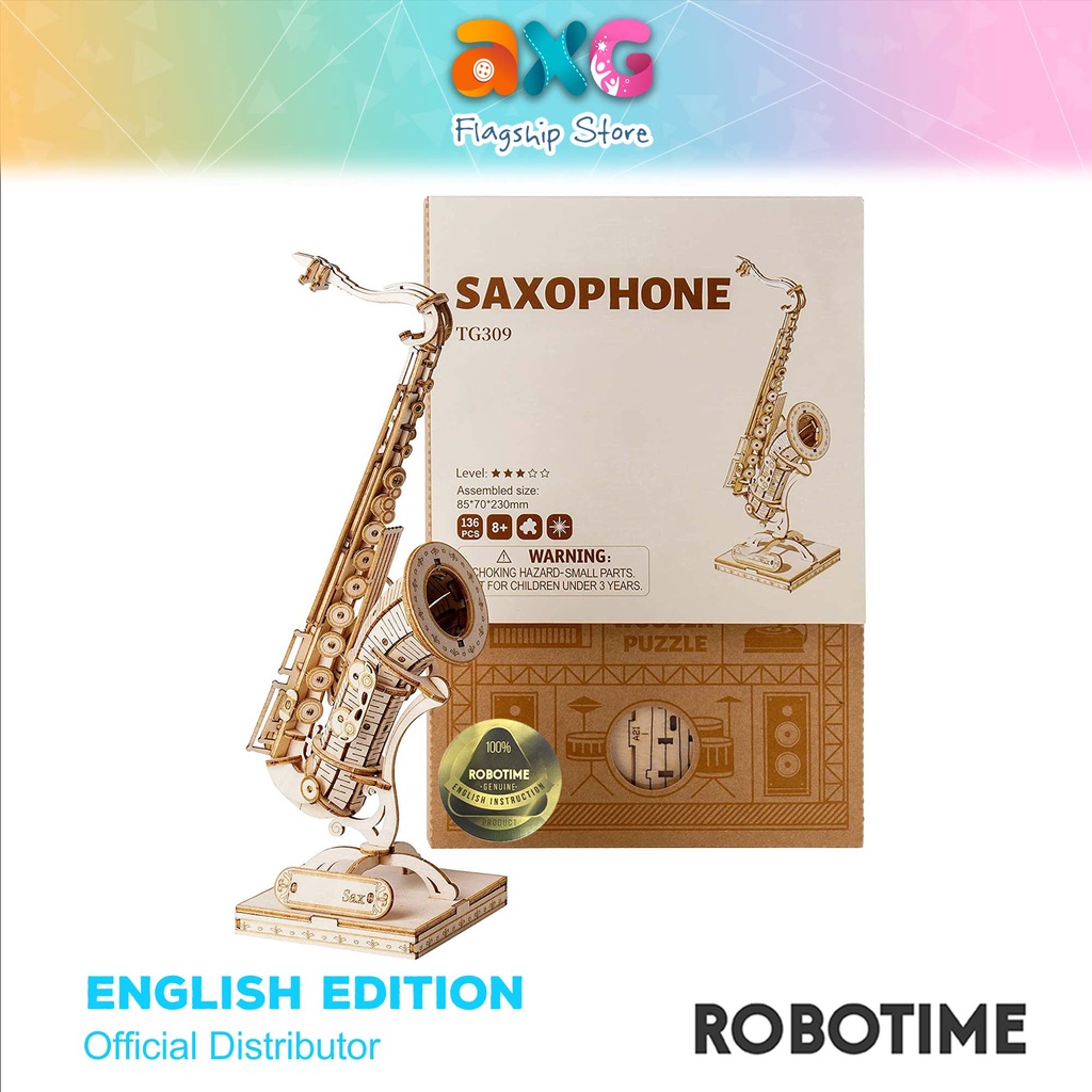 Robotime Rokr Saxophone 3D Wooden Puzzle (TG309) | Shopee Malaysia