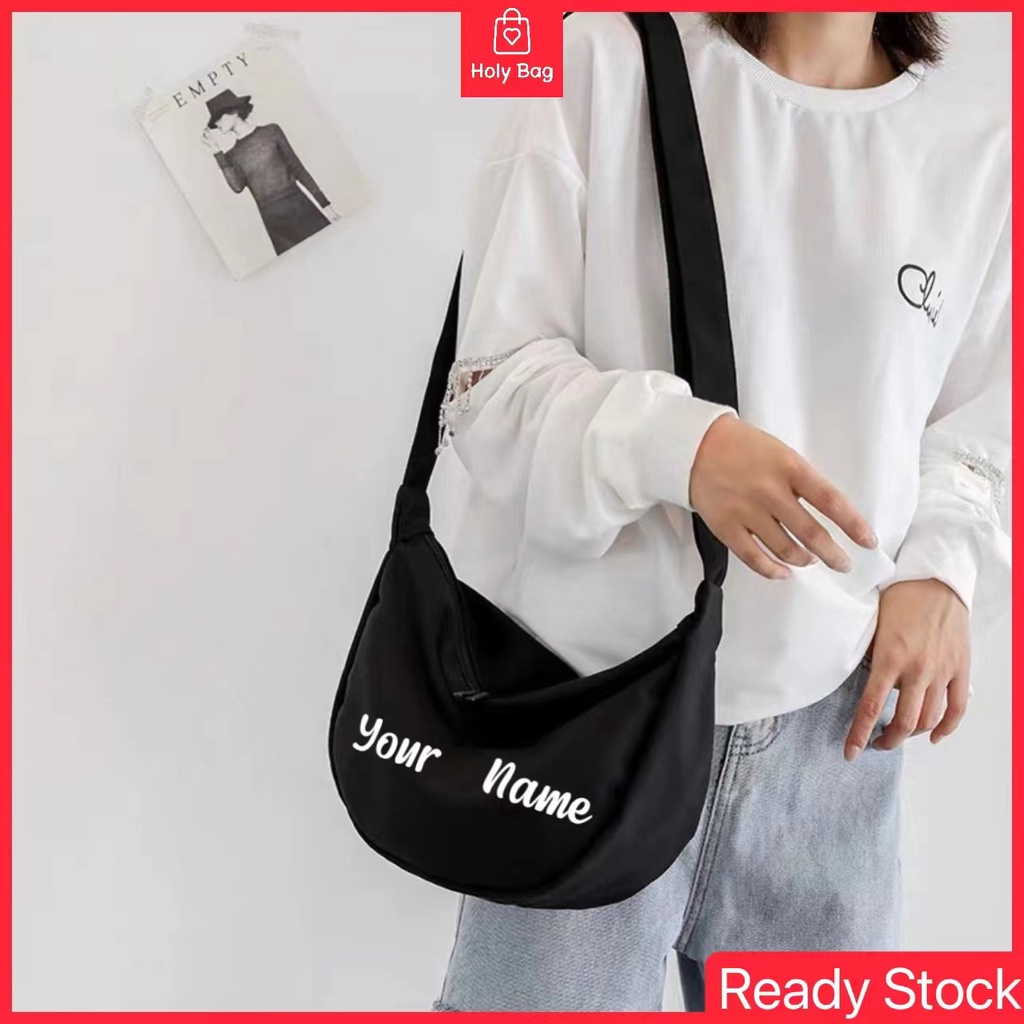 Customize Canvas Shoulder Bag Custom Name on Canvas Silang Bag Large ...