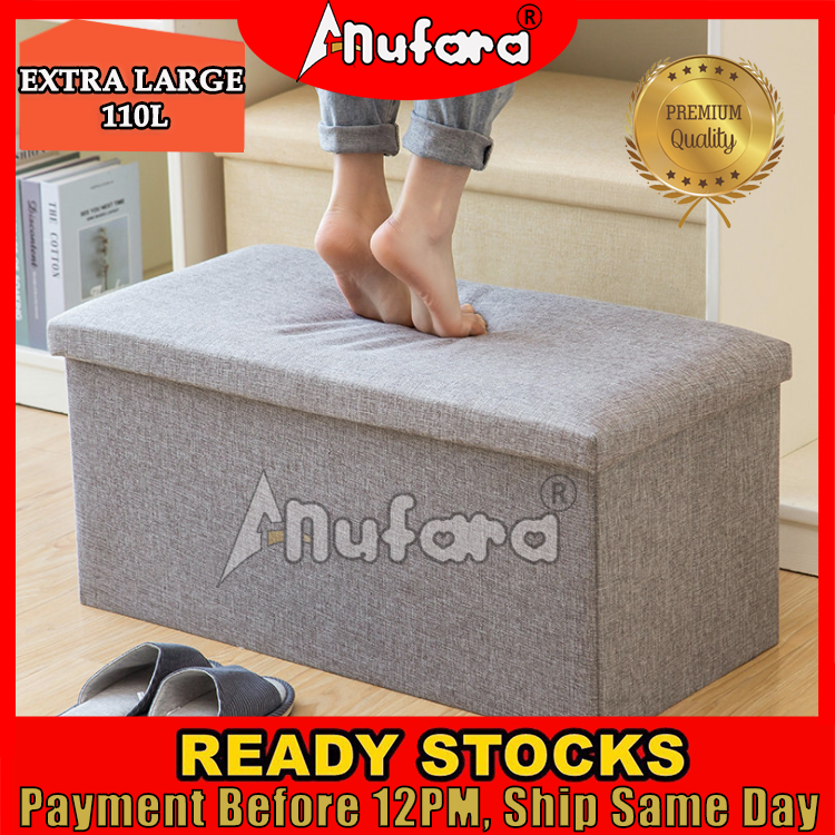 Sofa Stool Foot Rest Storage Ottoman Chair Box Footrest Seat Multi ...