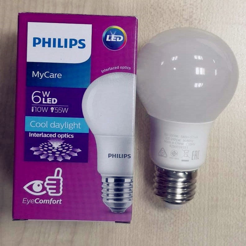 [ Bundle Sales ] *6pcs Philips A60 MyCare Led Bulb 6W/8W/10W/12W [3000K ...