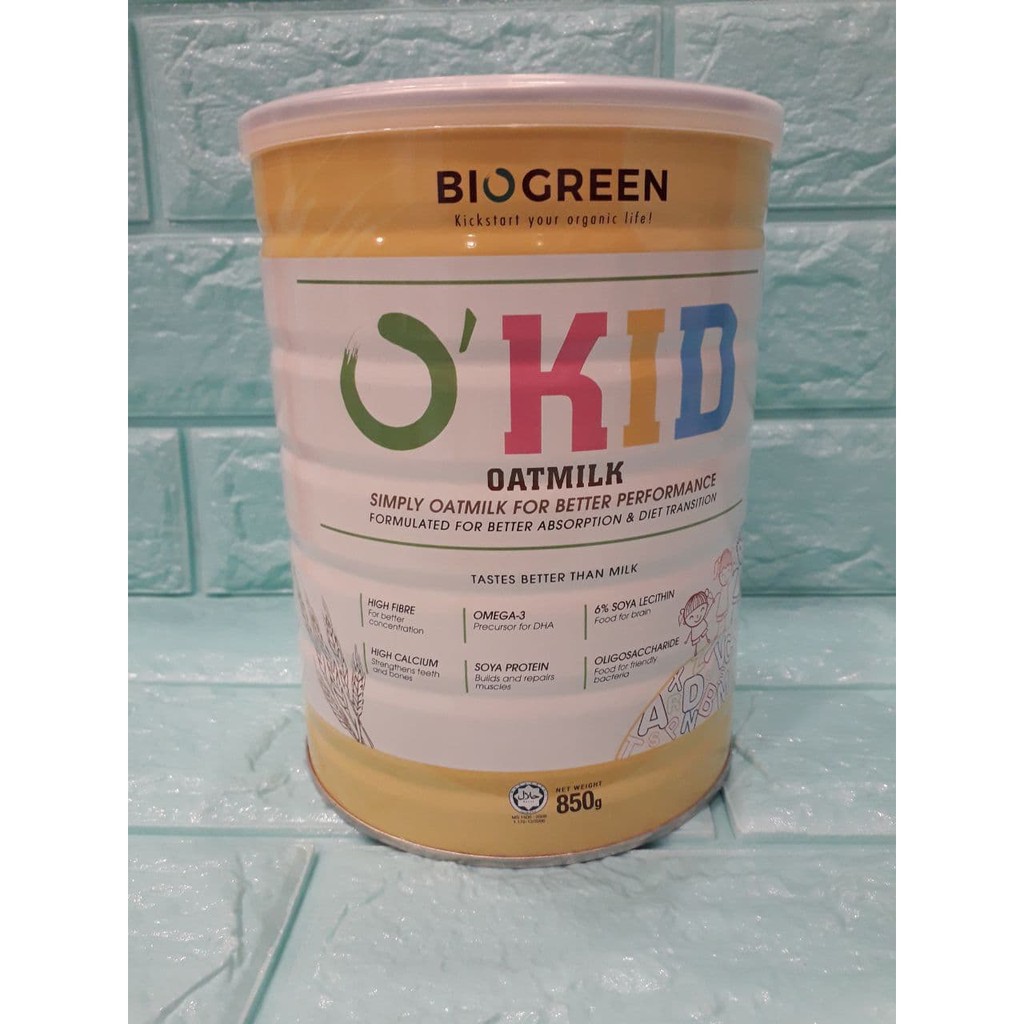 BIOGREEN O'KID OATMILK 850G | Shopee Malaysia