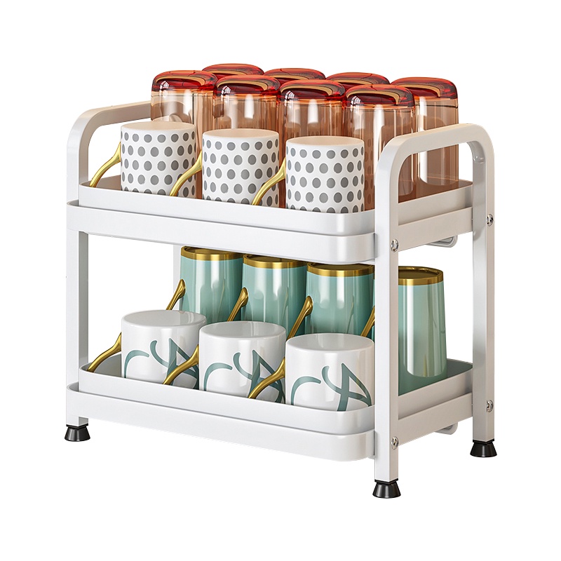 Mug Holder Rak Dapur Cup Holder Cup Storage Cup Rack Double-Layer Tea ...
