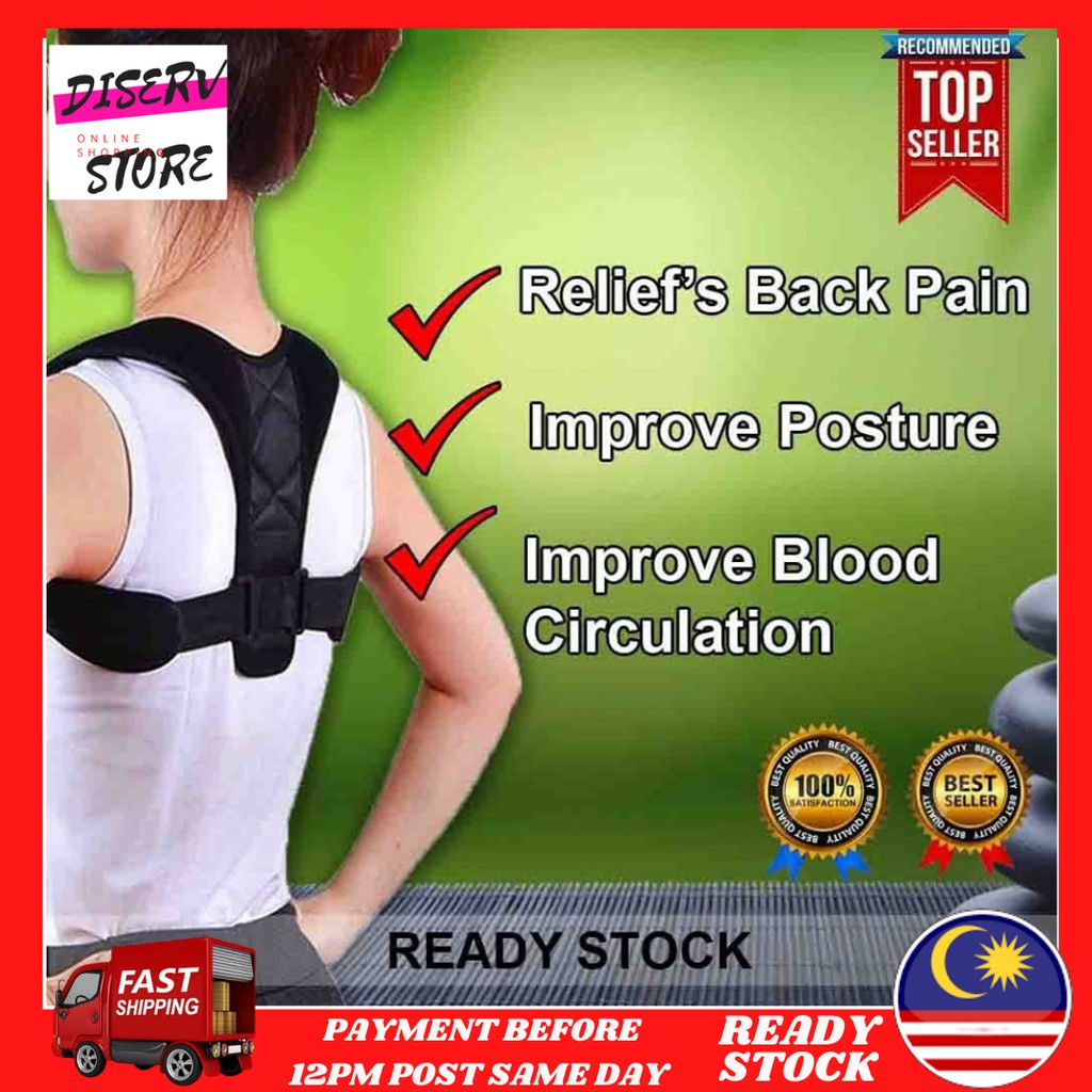 Back Support Posture Corrector Clavicle Spine Shoulder Support Belt ...