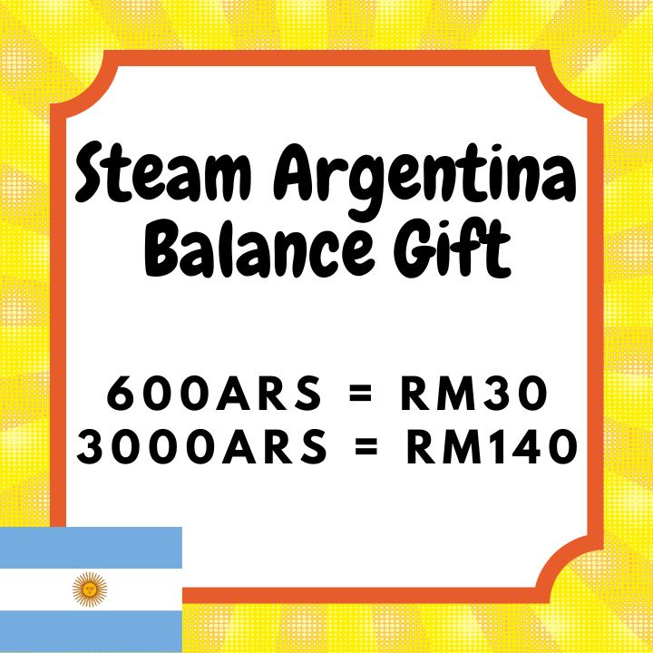 【Argentina🇦🇷】Steam Argentina Wallet 100ARS~1000ARS | Shopee Malaysia