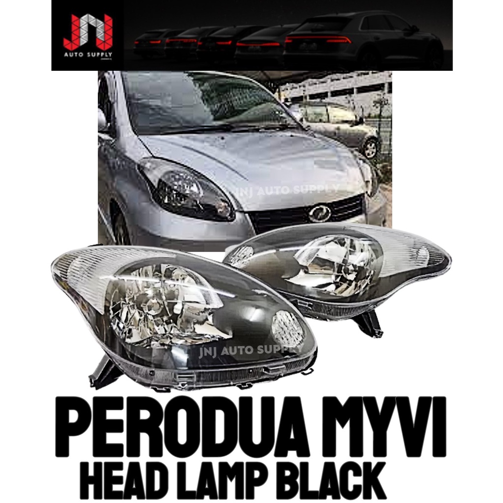 Perodua Myvi old 2008 se Head Lamp Set LH / RH (BLACK) | Shopee Malaysia