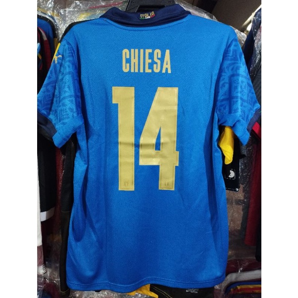 JERSEY ITALY HOME 2020 WITH NAMESET CHIESA | Shopee Malaysia