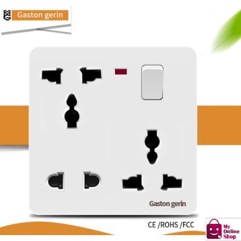 Gaston gerin Universal plug wall socket with 8 hole | Shopee Malaysia