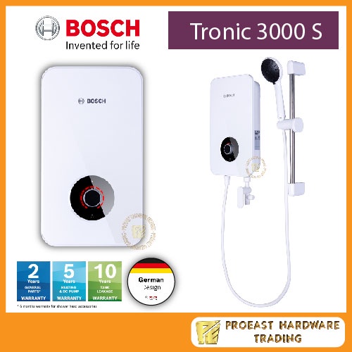 BOSCH Tronic 3000 S Electric Instantaneous Water Heater | Shopee Malaysia