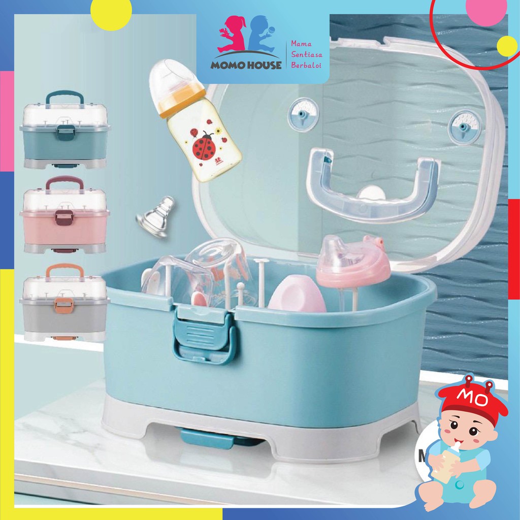 Portable Baby Milk Bottle Storage Box With Lid Dust-proof Milk Powder ...