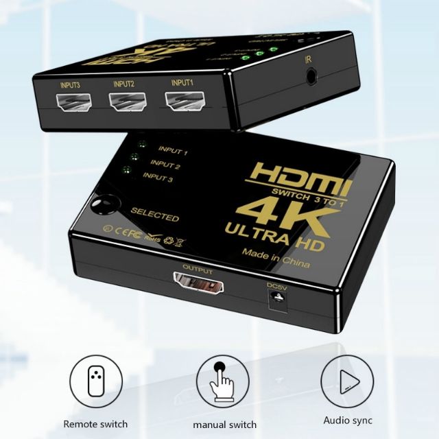 UH301 1 TO 3 HDMI SPLITER 4K*2K HDMI Switch Spliter Switcher Box Manual ...