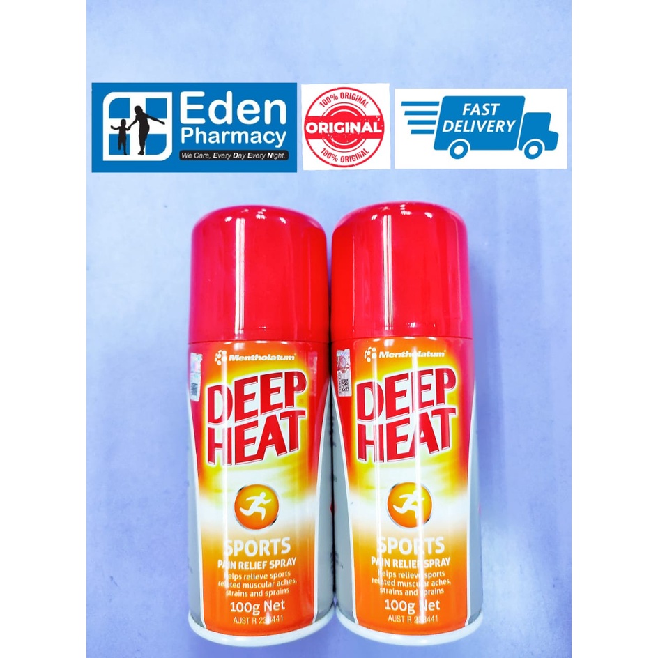 Mentholatum Deep Heat Sports Pain Relief Spray ( 100g x 2 bottles ...