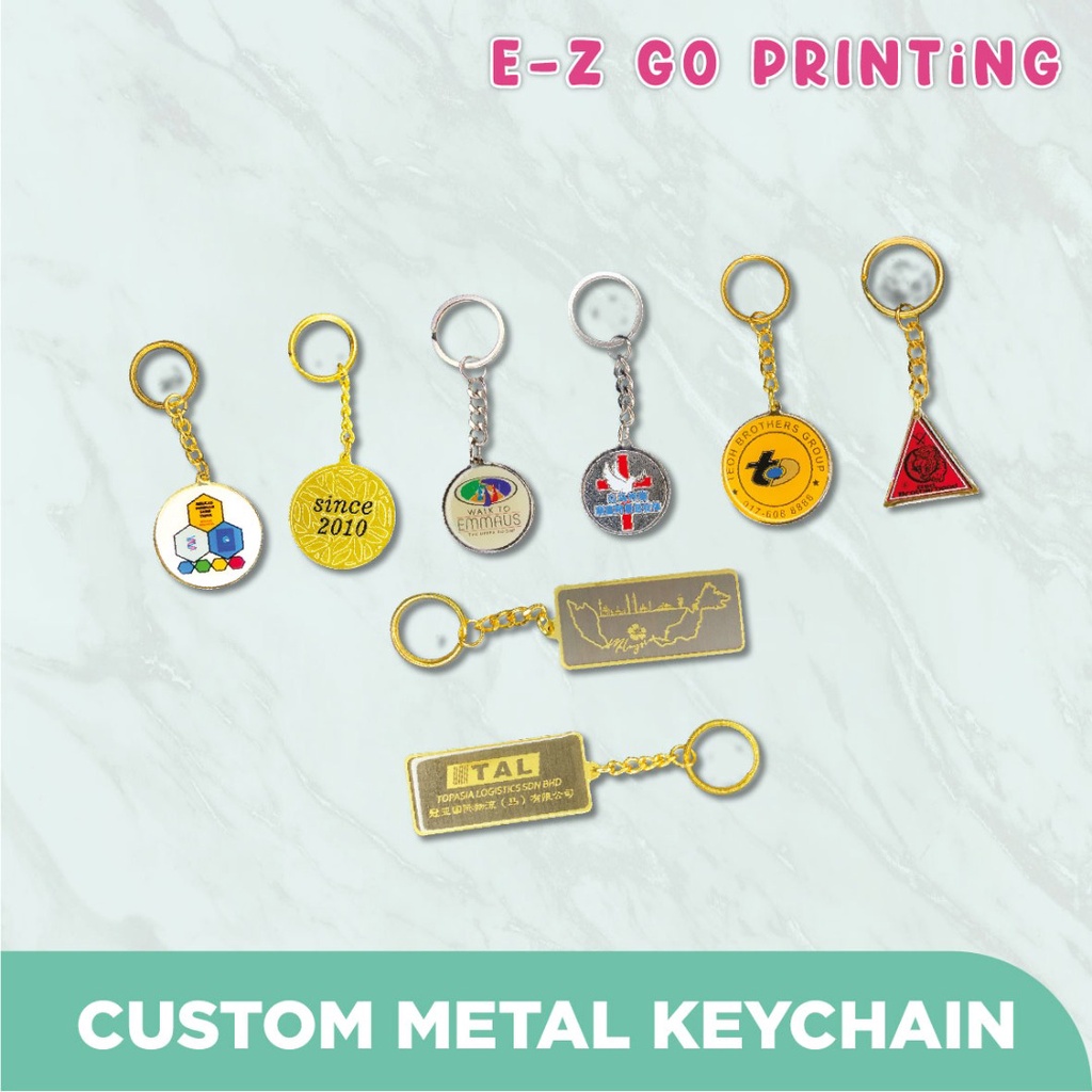 Custom Keychain (Font: Sticker+Epoxy Back: Etching) [MIN ORDER 30PCS ...