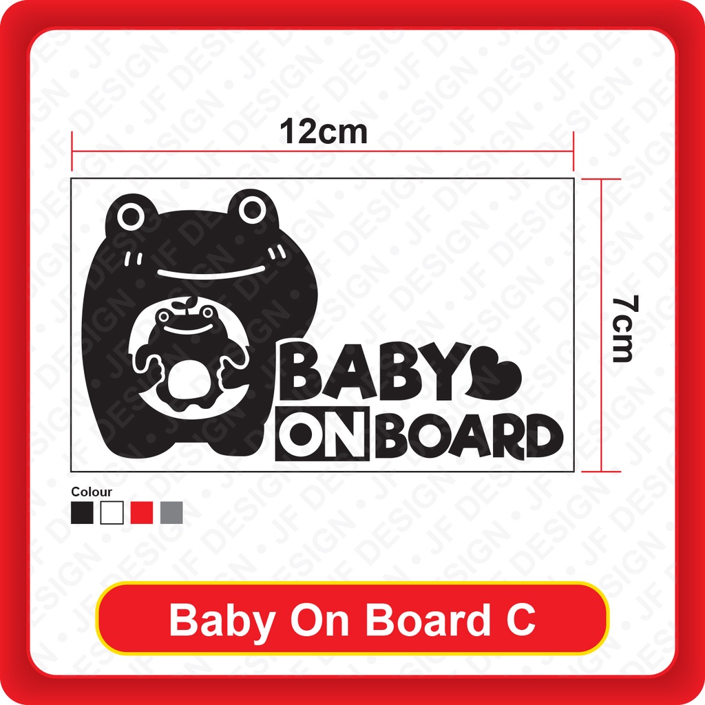 [311]Quality Car Sticker Baby On Board Design C [12cm x 7cm][Sticker ...