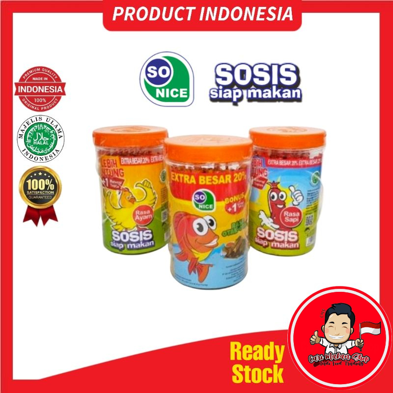 So Nice Sosis 25pcs 1Kaleng Product Indonesia 🇮🇩 Ayam Sapi Chicken ...