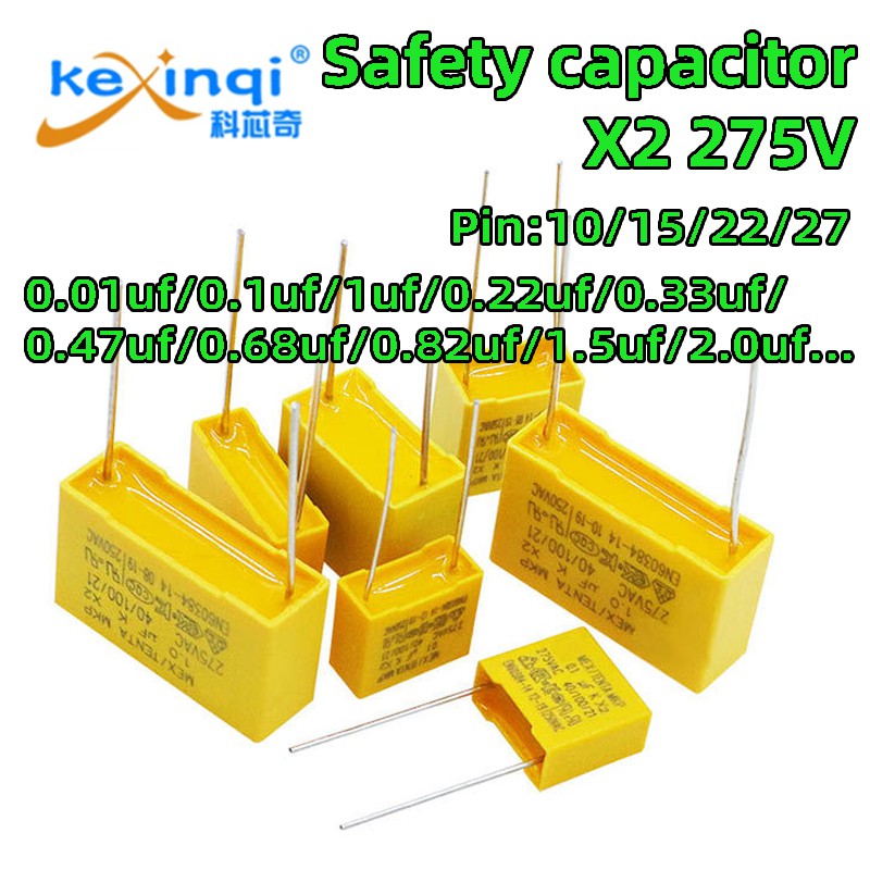 X2 safety capacitor Safety capacitor X2 0.001UF~1UF Polypropylene Safety Plastic Film 275V 0 ...
