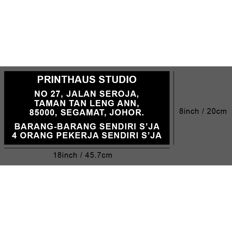 Custom Lorry Company Name Address Sticker Alamat Nama Lori JPJ Aksesori ...