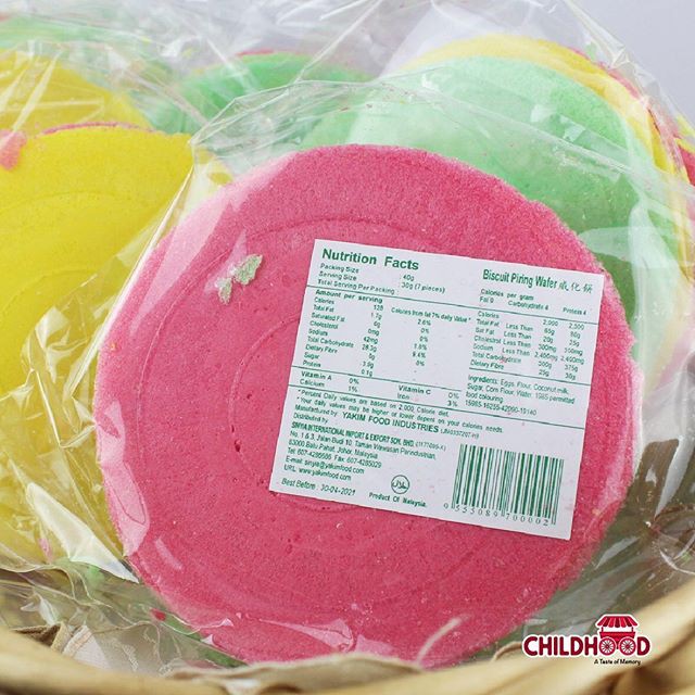 Handmade Childhood Biscuit Wafer Piring Wafer, Biskut UFO, Kuih Bulan ...