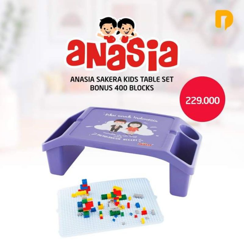 Anasia /borneo Kids Table Set Bonus 400 Blocks Lego, Study Table ...