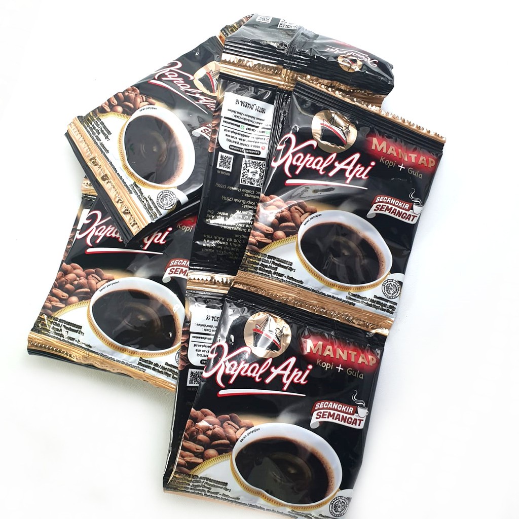 HITAM 10x TEN Black Coffee Beans Kapal Api Coffee Sugar Steady Taste ...