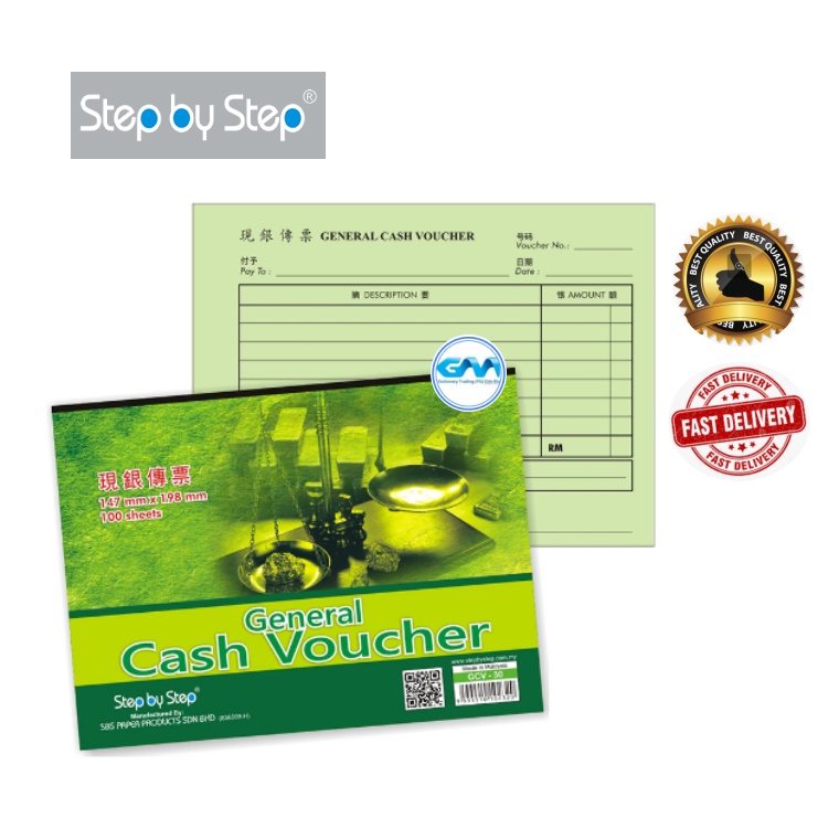 Payment Voucher | Petty Cash Voucher | General Cash Voucher (1 ply x ...