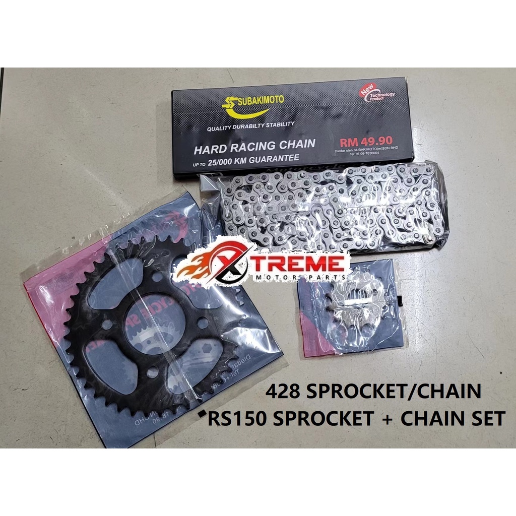 🔥428🔥HONDA RS150 RS150R RSX 150 428 SUBAKI SBK RACING CHAIN SPROCKET RANTAI SET | Shopee Malaysia