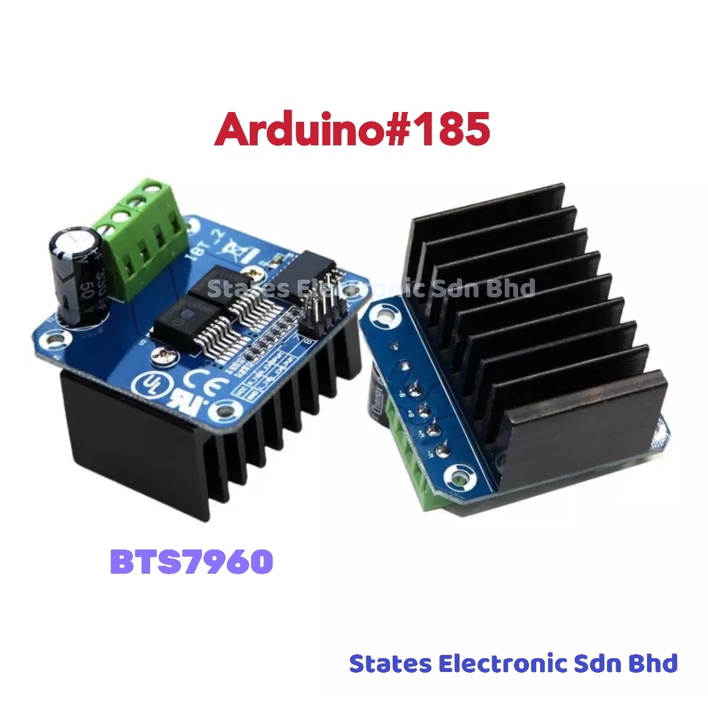 Arduino#185 BTS7960 43A High Power DC Motor Driver & Current Sensor ...