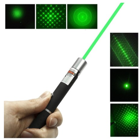 5MW Mini Green Laser Pointer 532NM Single Point Starry 2in1 with Key ...